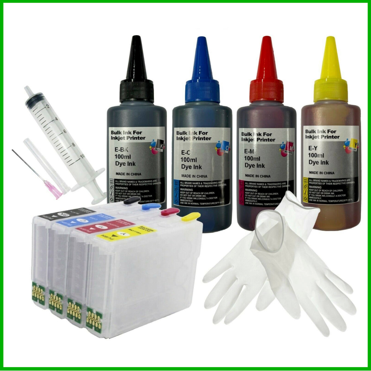 Refill Starter Kit - 502XL Cartridges with ARC Chip & Ink for Epson Ex ...
