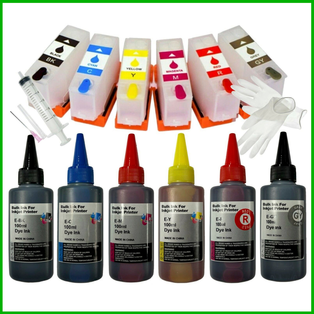 Refill Starter Kit - 378XL & 478XL Cartridges with ARC Chip & Ink for ...